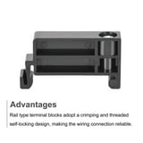 DIN Rail Mount Terminal Blocks End Stopper Screw Type Clamp Black TBR-F Pack of 20 - Walmart.com