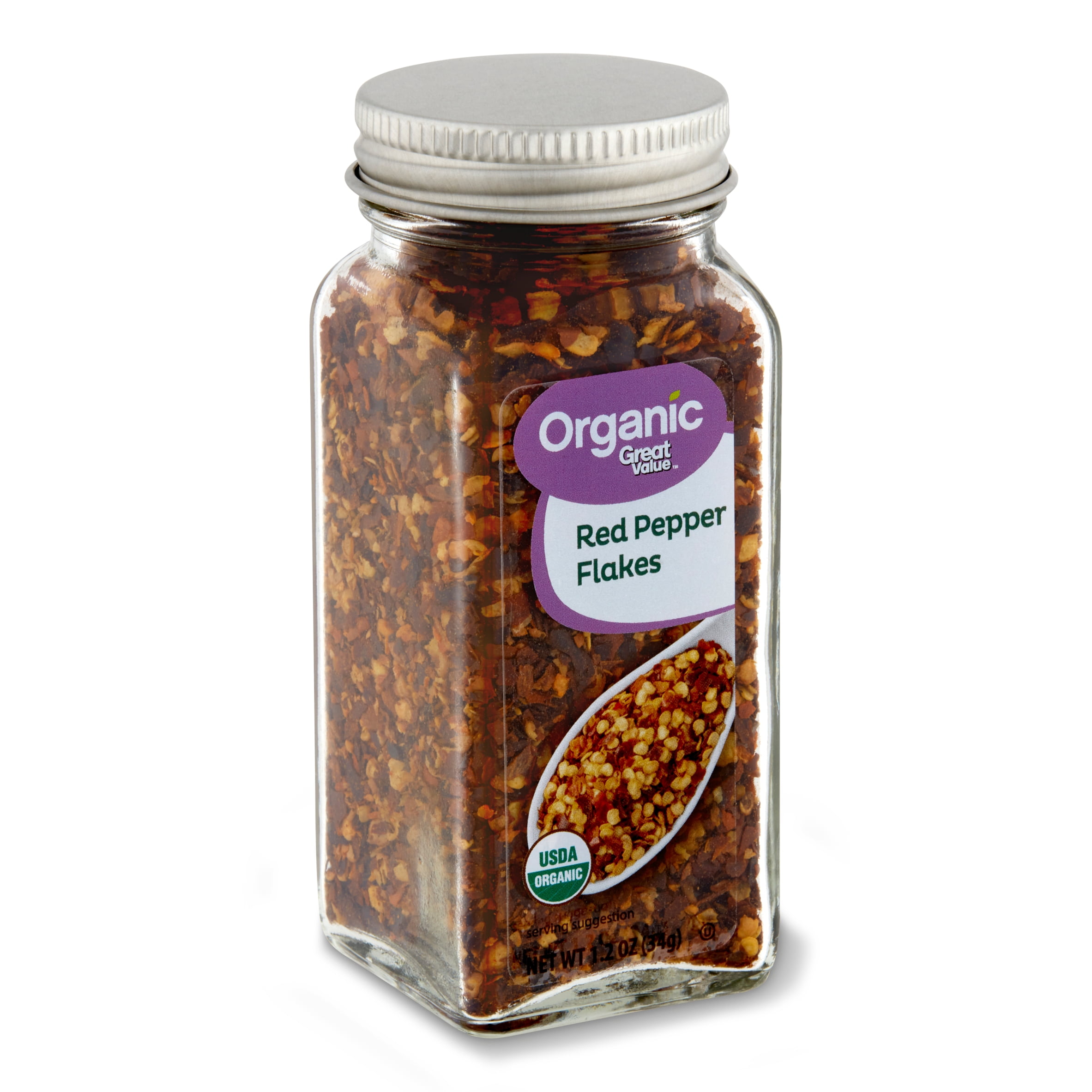 Great Value Organic Red Pepper Flakes, 1.2 oz - Walmart.com