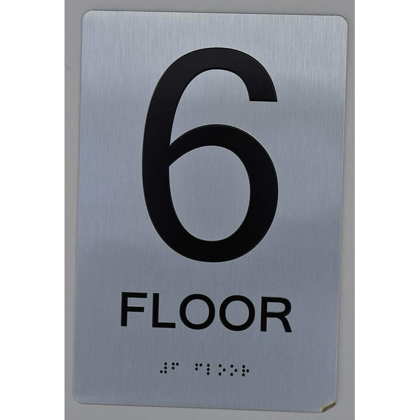 6th Floor SIGN -(Aluminium, Brush Silver,size 6x9) The sensation line ...