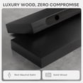 Floating Shelf Black 12 inch, High End Solid Real Wood Small 12inch ...