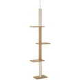 PawHut 89"-102" Floor to Ceiling Cat Tree Cat Climbing Tower, Light ...