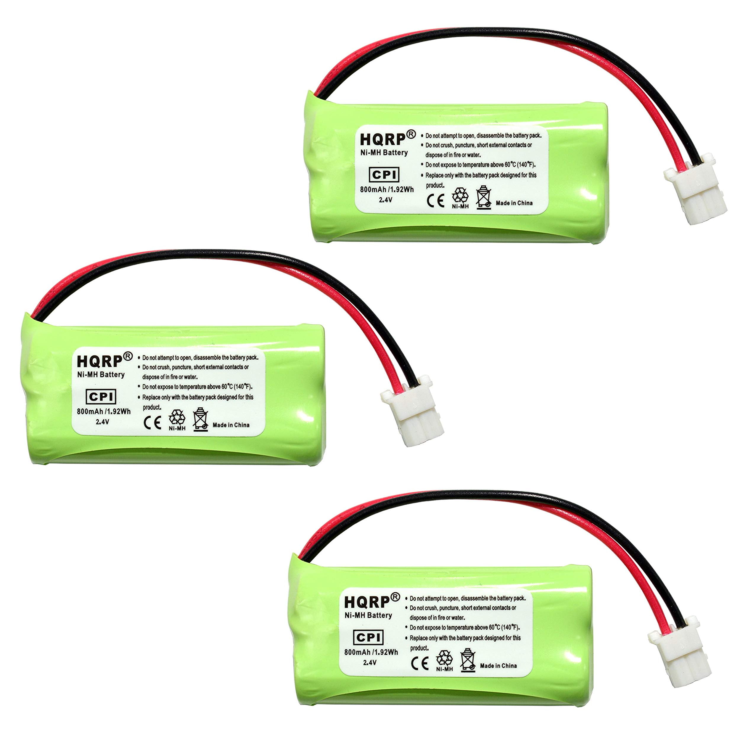 HQRP Phone Battery 3-Pack for VTech CS6449 CS6419-2 CS6419-3 CS6419-4 ...