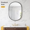 Oval Bathroom Mirror with Explosion Proof Tempered Glass, Rust Proof ...