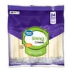 Great Value Light Mozzarella String Cheese Snack, 10 oz Bag, 12 Cheese ...