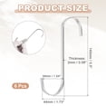 Uxcell 5.5 Inch Flat S Hooks, 6 Pcs Metal S-Shape Closet Hanging Hooks ...