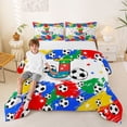 Castle Fairy Colorful Soccer Letter J King Size Comforter Sets 3pcs ...