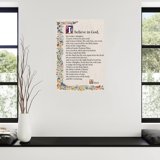 Apostles Creed Prayer Poster Catholic Art Canvas for Bedroom Living ...