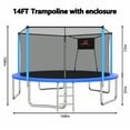 Leumius 14ft Trampoline with Basketball Hoop,Heavy-Duty Outdoor ...