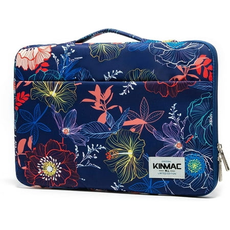 Kinmac Floral Pattern 360° Protective Water Resistant Laptop Case Bag ...