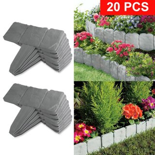 Suncast Landscape Border Decorative Natural Stone Edging, 12" Sections ...