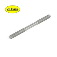 M6x65mm 304 Stainless Steel Double End Threaded Stud Screw Bolt 10pcs ...