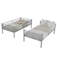 LHYY Twin Over Twin Metal Bunk Bed for ,Metal Structure Bedframe with ...