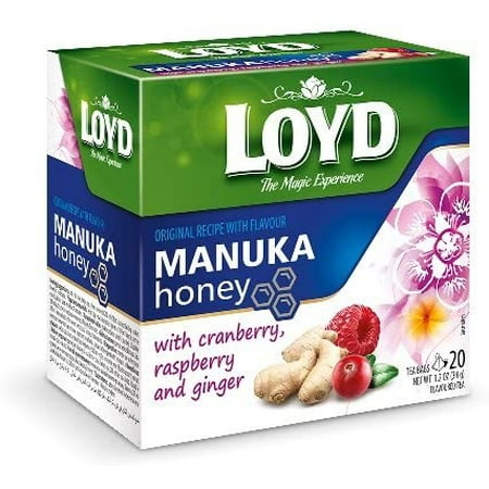 LOYD, Manuka Honey Black Tea with Cranberry, Raspberry & Ginger, 35g/20 ...