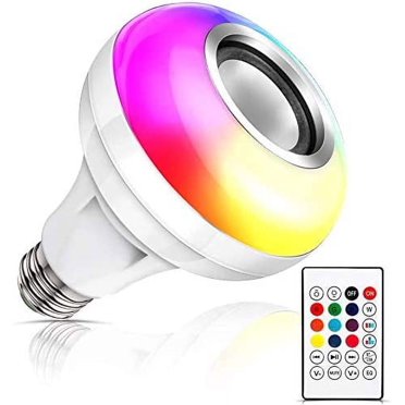 BFF Products Bluetooth Speaker Light Bulb Smart LED RGB Color Changing ...