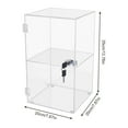 2-layers Transparent Countertop Display Storage Cabinet Acrylic Display ...