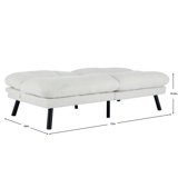 Mainstays Camden Cozy Futon, Cream Boucle Fabric, 72" - Walmart.com