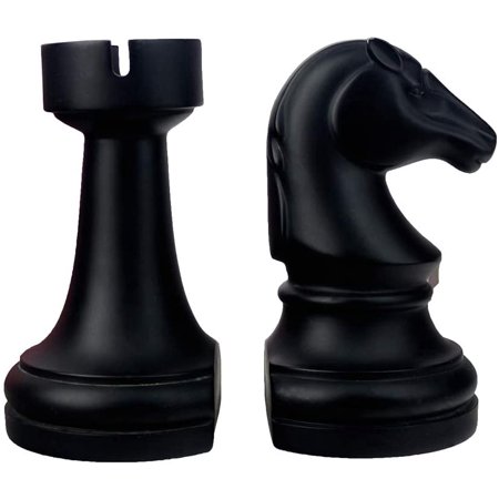 Decorative Bookends Chess Bookends, Black Book Ends Heavy Book Supports ...