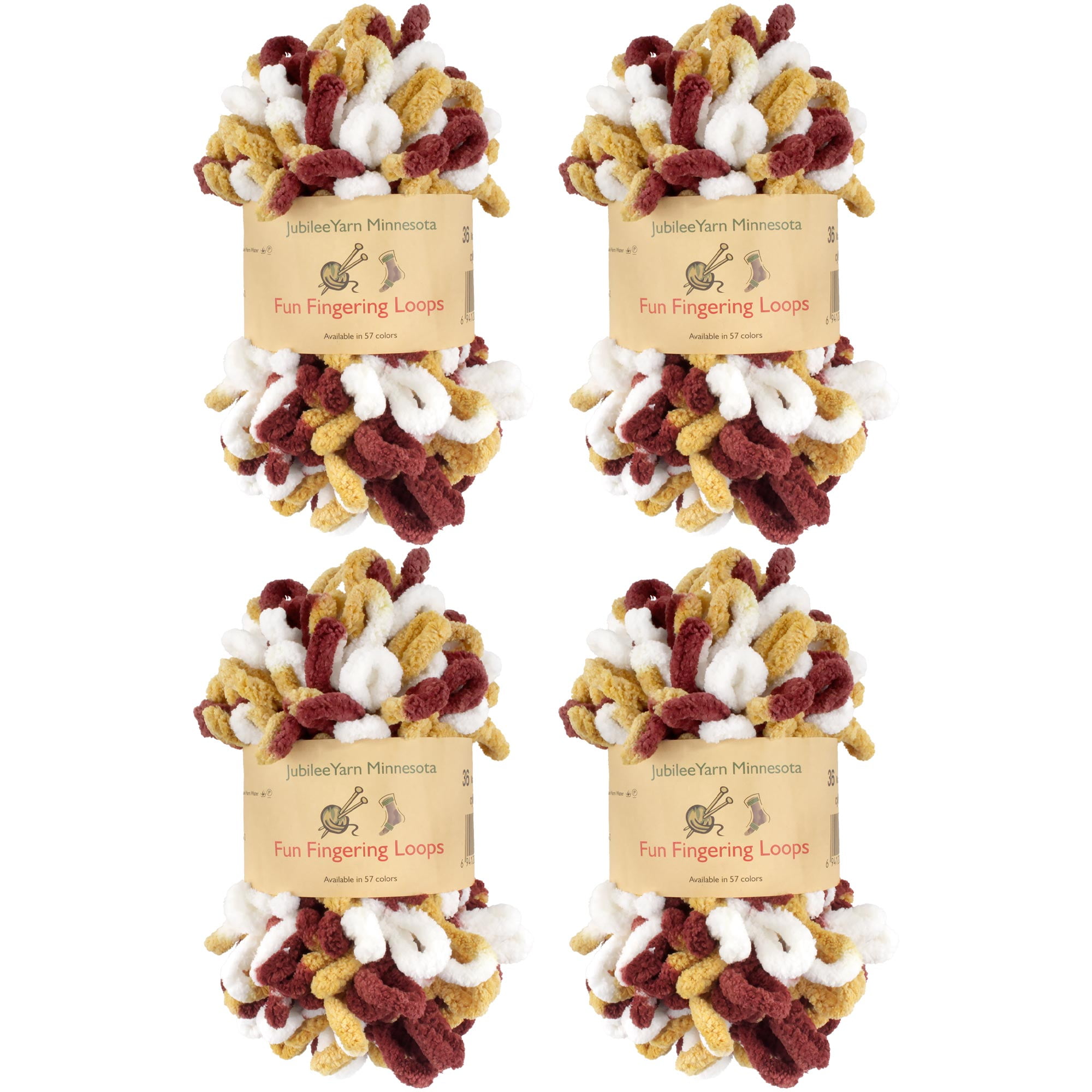 JubileeYarn Fun Finger Loops Yarn - Polyester Jumbo Loop Yarn - Team ...