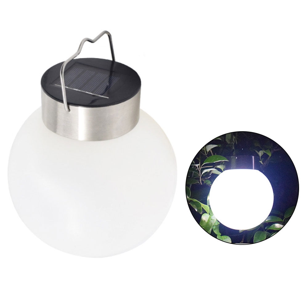 Solar Powered Lantern LED Hanging Ball Light Waterproof Outdoor ...