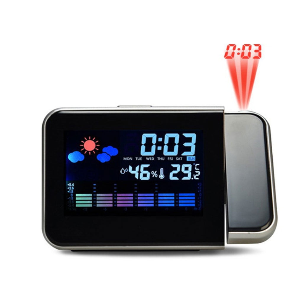 6 in 1 Creative LCD Digital Projection Alarm Clock Thermometer ...