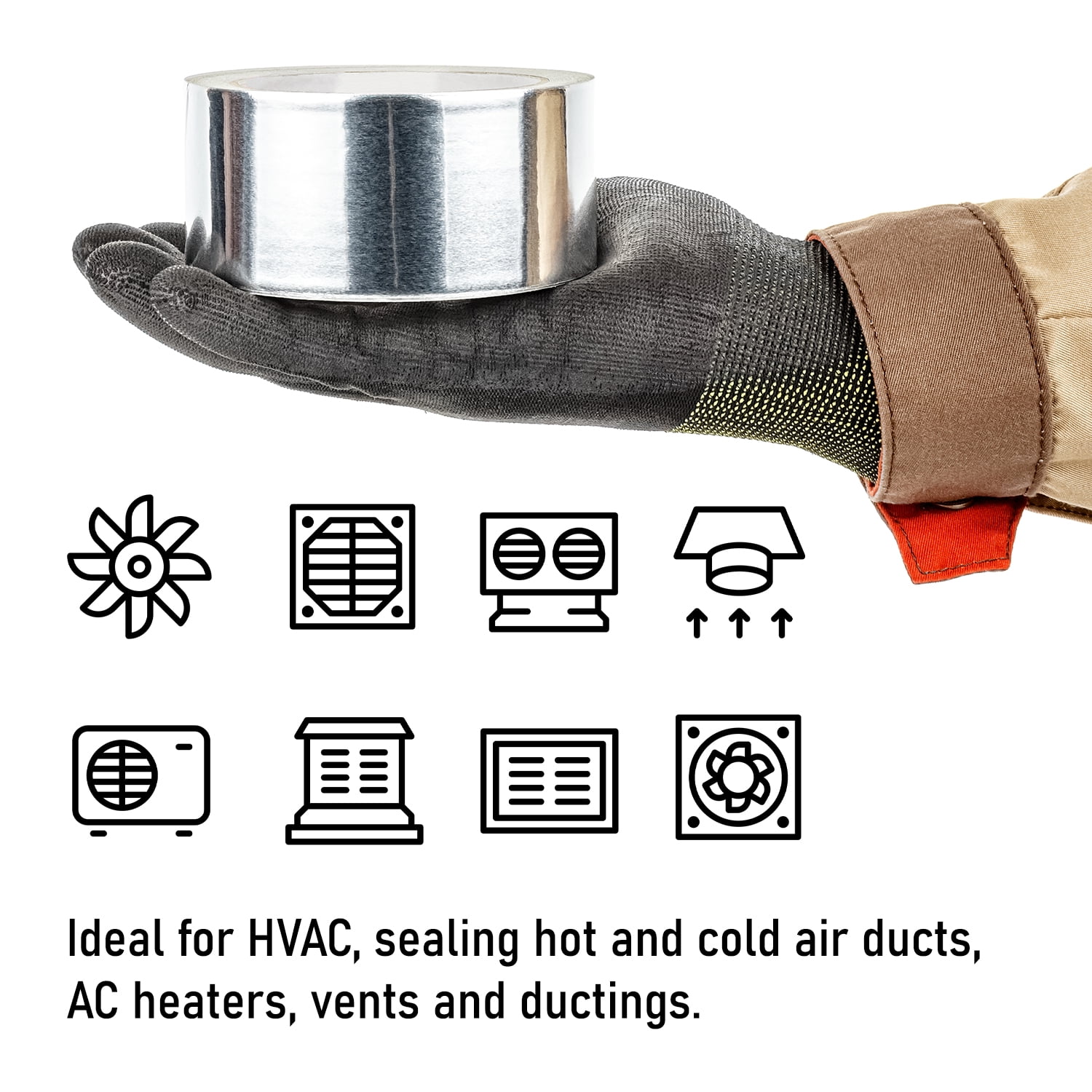 Buy Canopus Aluminum Foil Tape, Heavy Duty, Heat Resistant Insulation ...