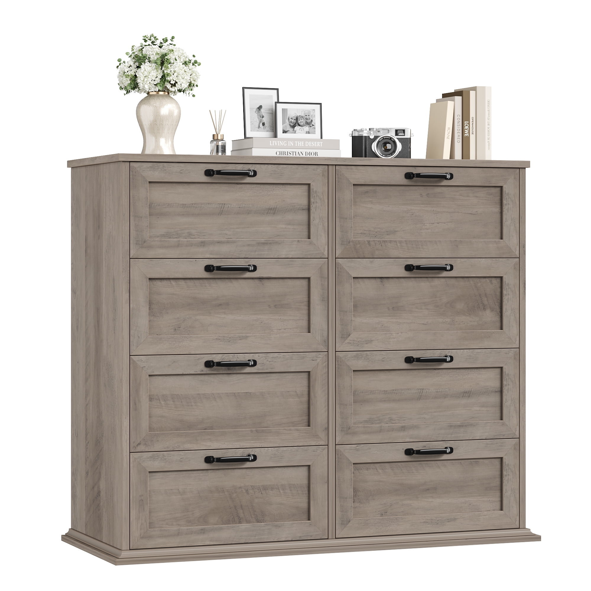 Click here for Homfa Horizontal 8 Drawer Dresser  Wood Storage Ca... prices