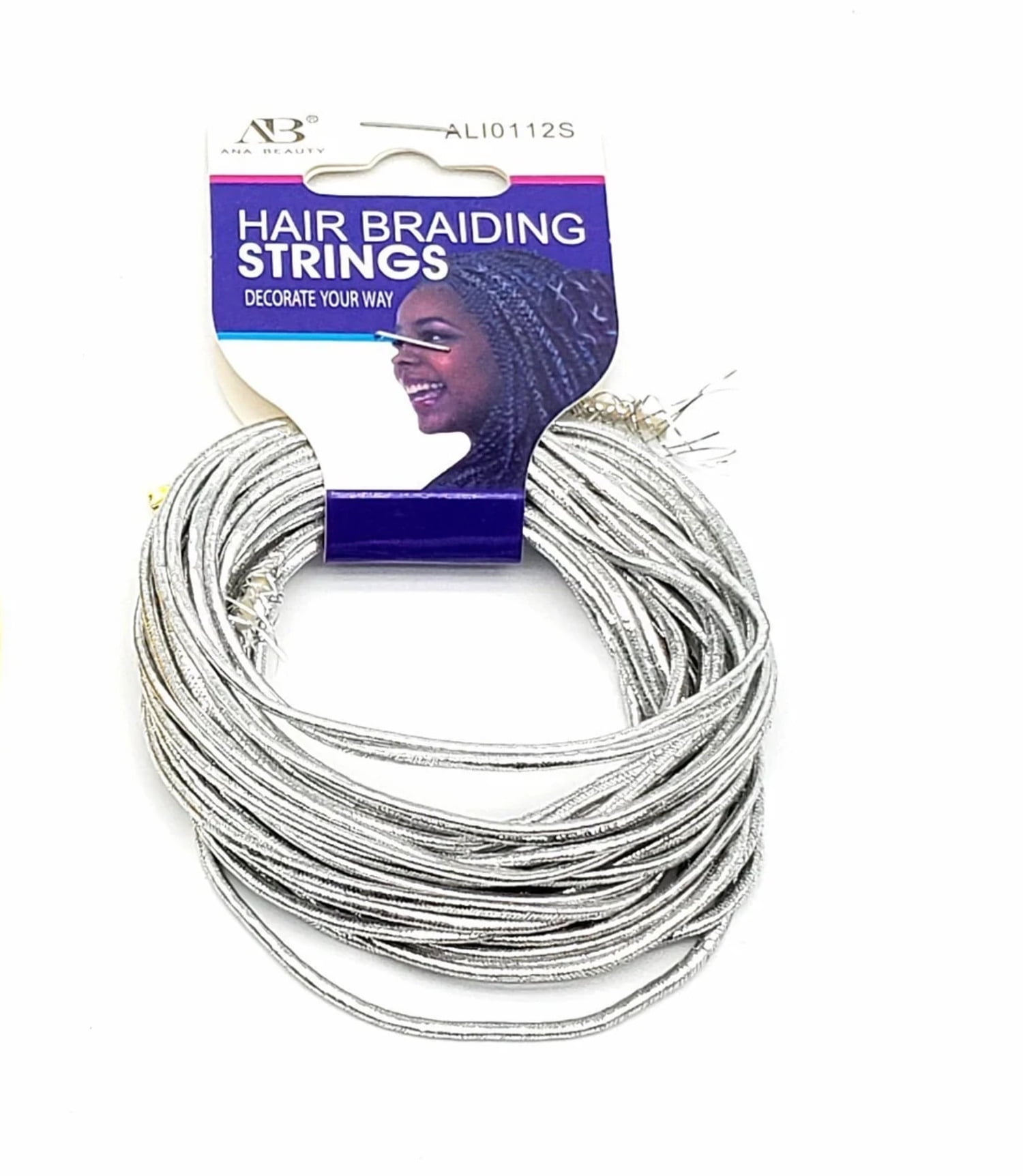 Ana Beauty Hair Braiding Strings-Silver ALI0112S - Walmart.com
