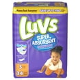 Luvs® Super Absorbent Leakguards™ Size 3 Diapers 34 ct Pack - Walmart.com