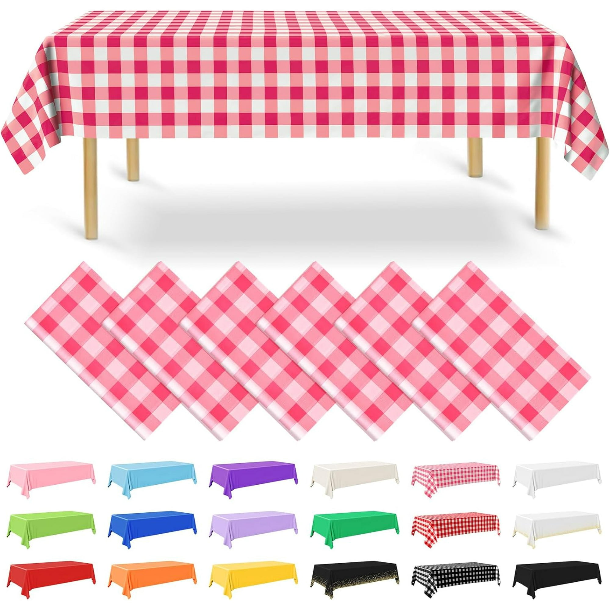 Click here for Unbranded 6 Pack Disposable Plastic Tablecloths 54... prices
