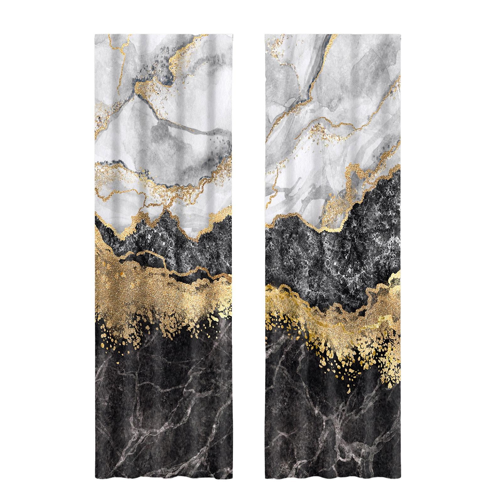 Click here for Dolity Marble Digital Print Blackout Curtains Curt... prices