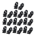 40Pcs Clear+Black Self Adhesive Wire Tie Cable Clips Holder For Car ...
