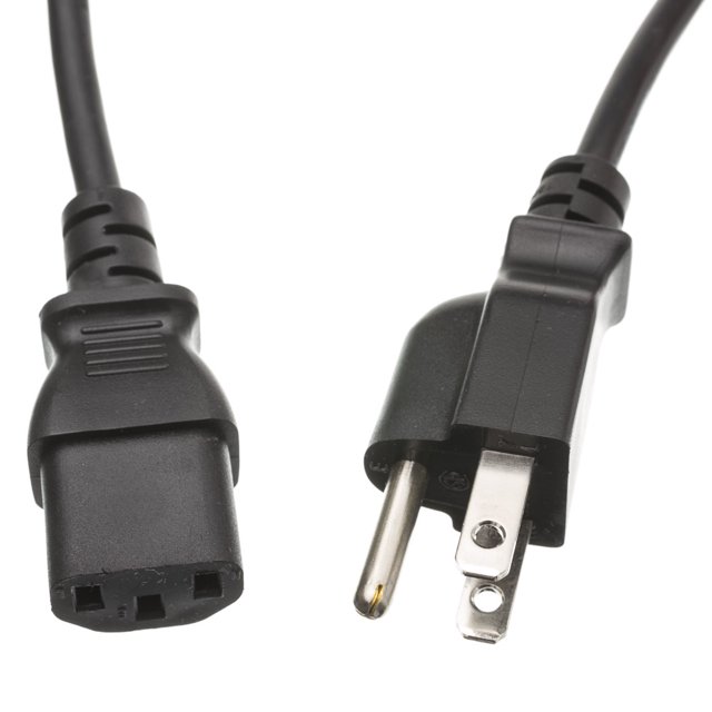 eDragon Computer Monitor Power Cord, Black, NEMA 5-15P to C13, 10 Amp ...