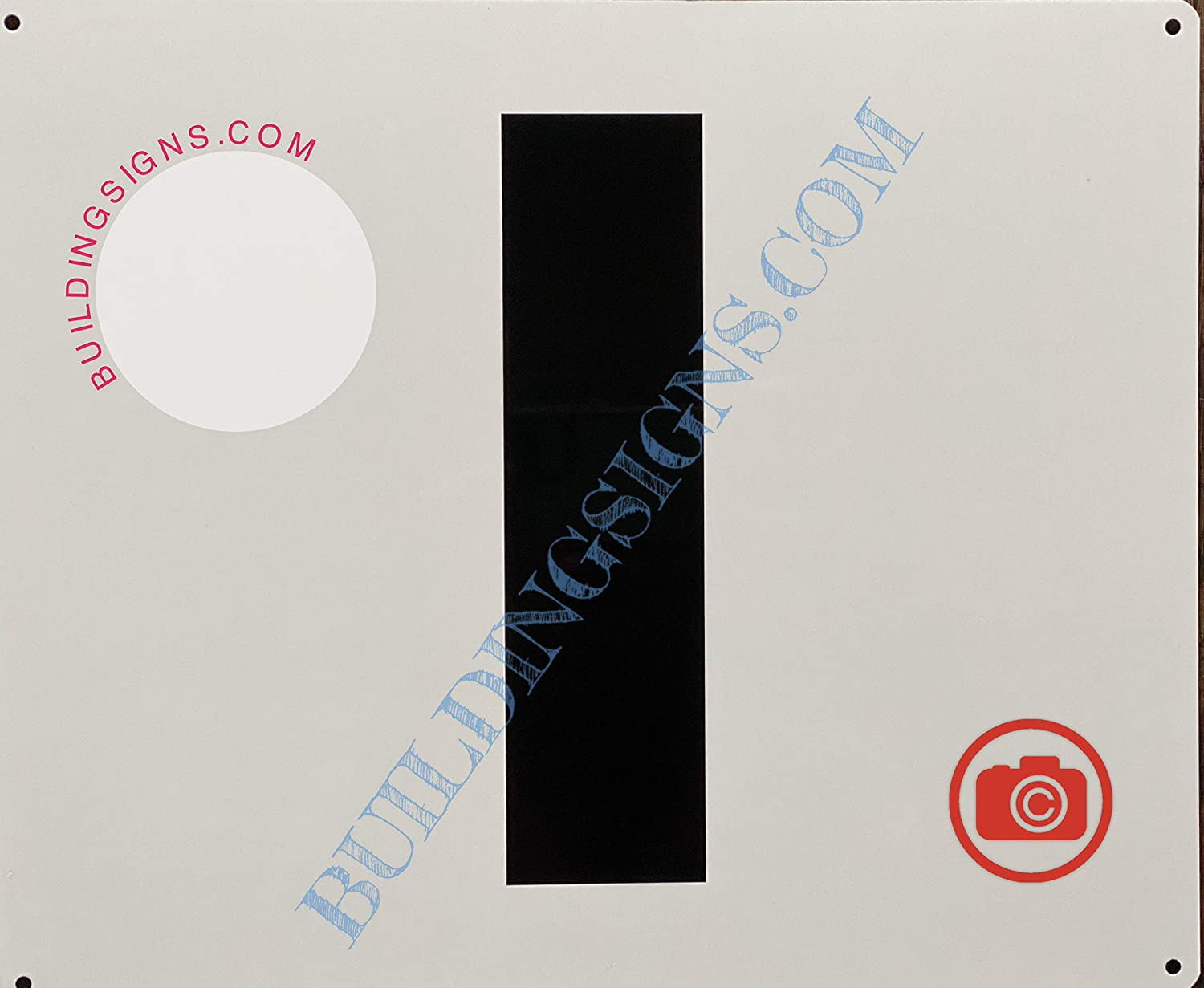 Large Letter I -Metal Sign - Parking LOT Sign (White,Aluminium,10X12 ...