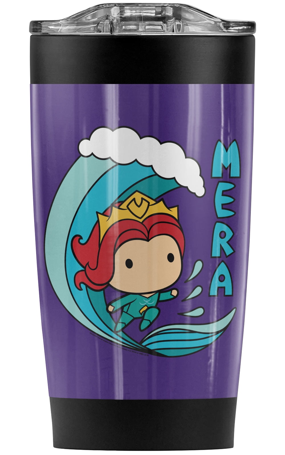 Aquaman Movie Chibi Mera And Mermaid Wave Stainless Steel Tumbler 20 oz ...