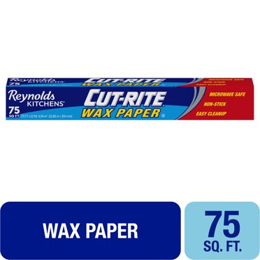 Reynolds Cut-Rite Wax Paper, 75 feet x 12 inches disposable nonstick ...
