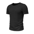 Dolkfu Refreshing Golf Shirts for Men Short Sleeve Black Crew Neck Tops ...