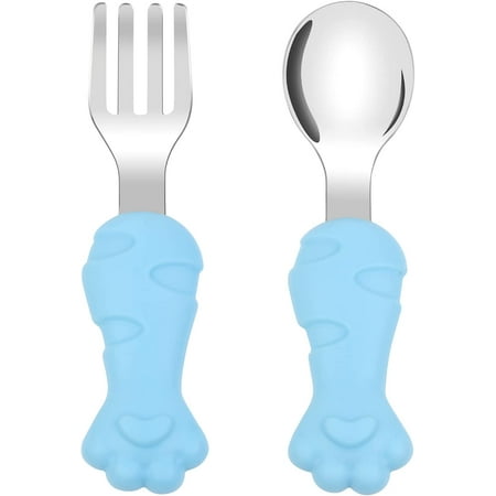 Tatum88 Baby Fork Spoon Set,Children Fork and Spoon Set Food Grade ...