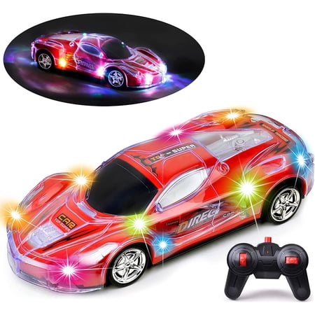 IYEFENG Remote Control Light Up Car Upgraded 2.4GHz RC Racing Sports ...
