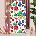 Arch Backdrop 4 Ft, Colorful Cartoon Jigsaw Spandex Stretch Fitted Arch ...