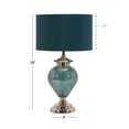 DecMode 28" Blue Table Lamp with Blue Fabric Shade - Walmart.com