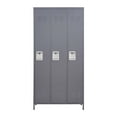 3 Door 72"H Metal Lockers With Lock for Employees,Storage Locker ...