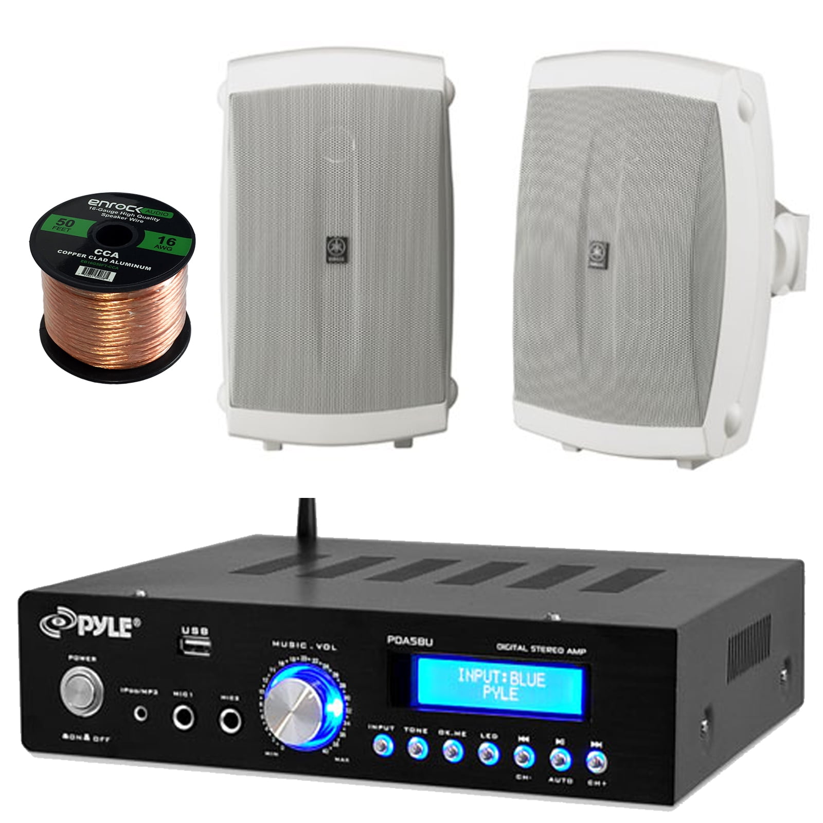 Pyle PDA5BU Amplifier Receiver Stereo, Bluetooth, AM/FM Radio, USB ...