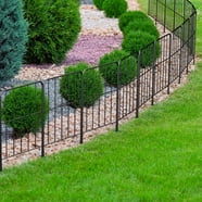 Expert Gardener 18in H x 17.5in W Black Steel Diagonal Garden Border ...