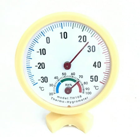 SM Mini Yellow Practical Indoor Outdoor Mechanical Thermometer ...