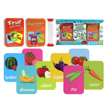 Early Childhood Memory Matching Learning Toys Animals Fruit Vegetables ...