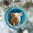10 Pack Of Christmas Animals Print Acrylic Hanging Christmas Gifts For ...