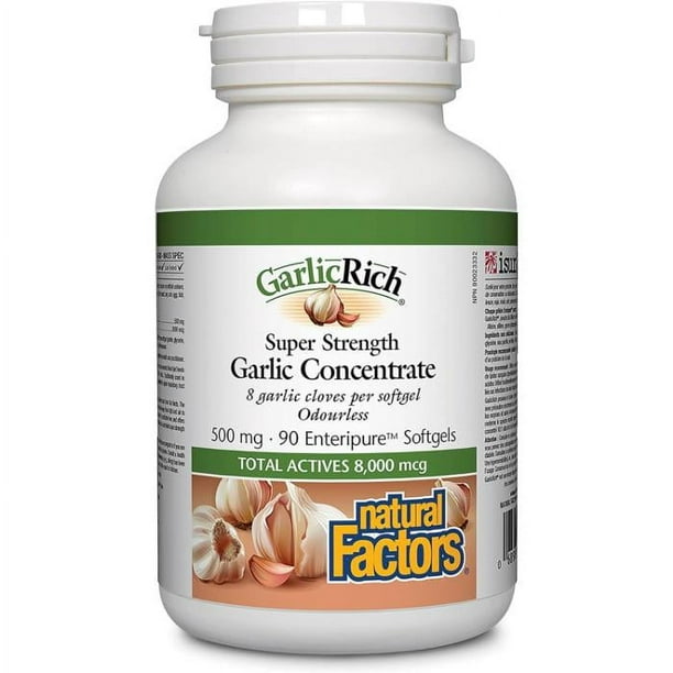 Natural Factors - Garlicrich Super Strength Garlic Concentrate, 90 ...