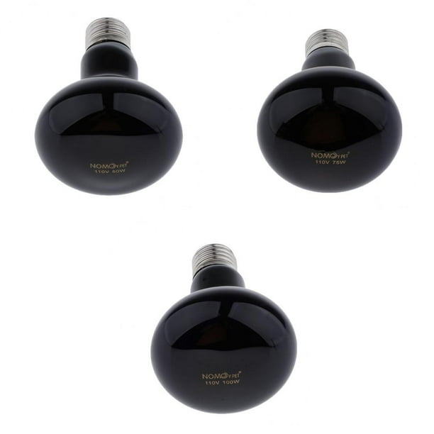 3pcs Reptile Night E27 UVA Basking Moonlight Bulbs For Reptiles ...