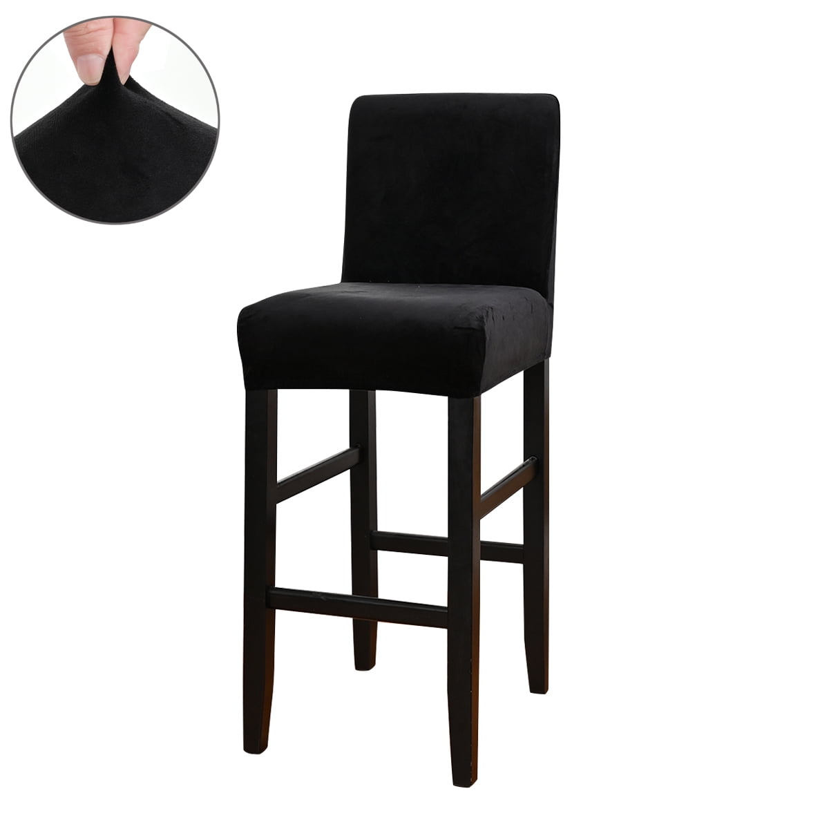 KBOOK Bar Stool Cover Stretch Velvet Counter Stool Chair Slipcover ...