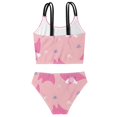 BZSMCE Swimsuit 2-Piece Tank Swimming Wear Quick Dry Bathing Suit-Pink ...